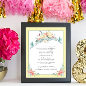 Prayer of St. Francis Poster / Art / Print - Etsy