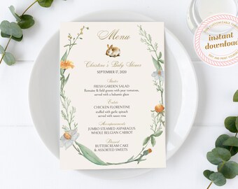 Peter Rabbit Menu - Etsy