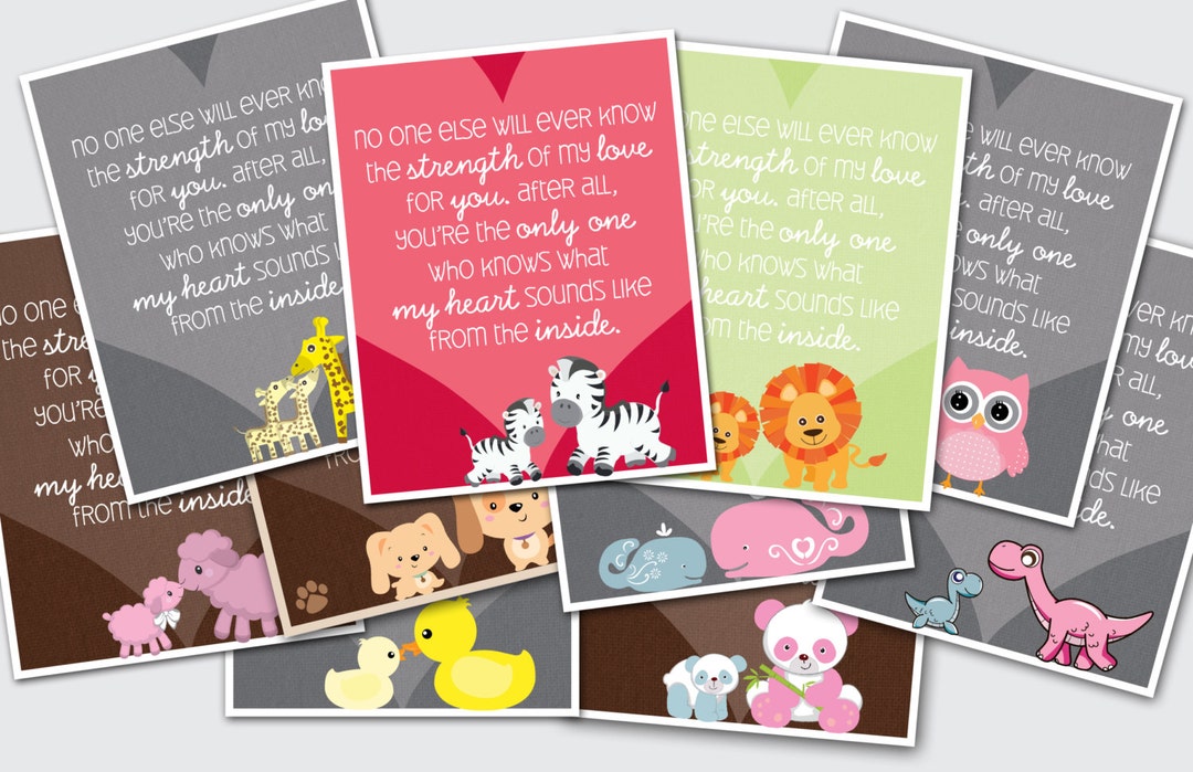 CUSTOM ANIMAL Quote Poster for Baby's Nursery - Etsy