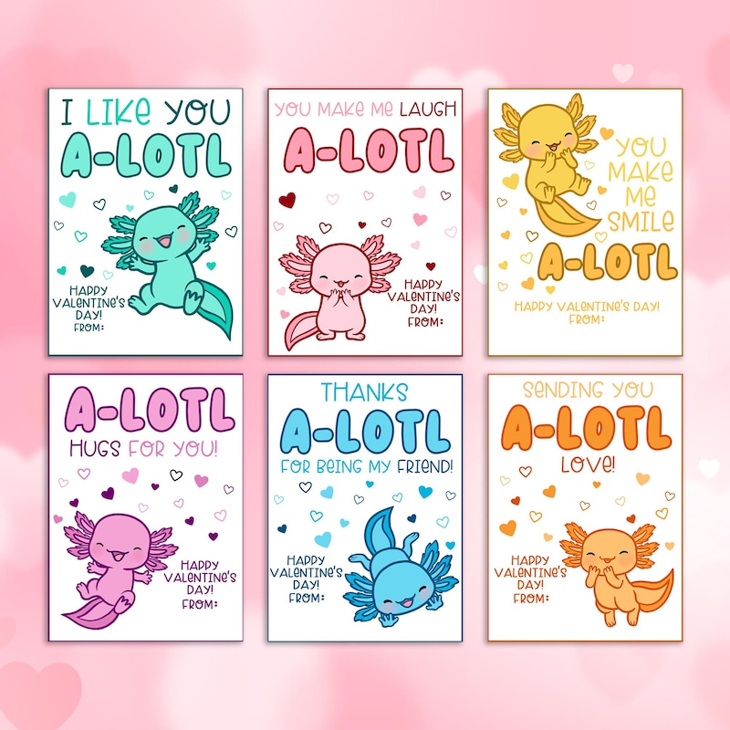 Axolotl Valentine - Etsy
