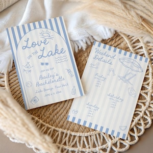 Love on the Lake Bachelorette Invitation – Lake Weekend Invitation ...