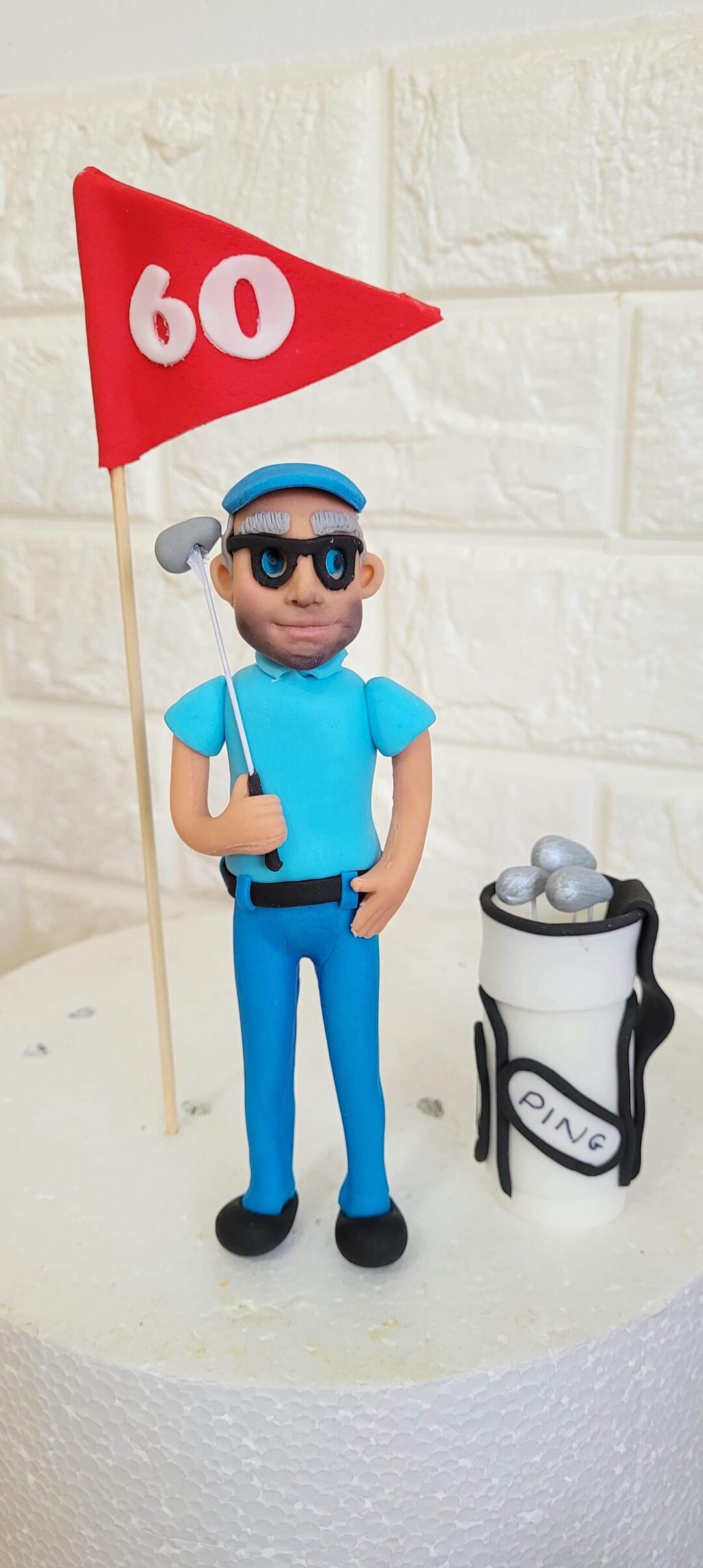 Edible Golf Figure, Cake Topper Decoration, Fully Customisable, Vegan ...