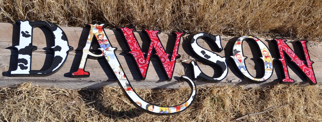 DAWSON - Multi-print Name Wall Letters - Etsy