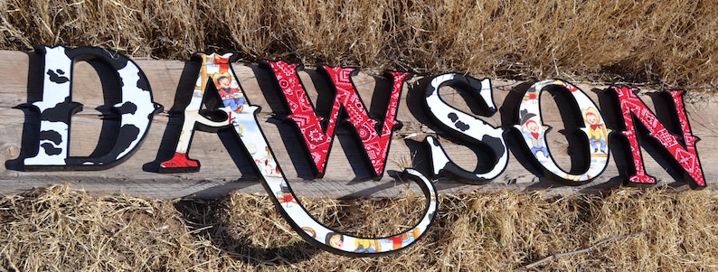 DAWSON Multi-print Name Wall Letters - Etsy