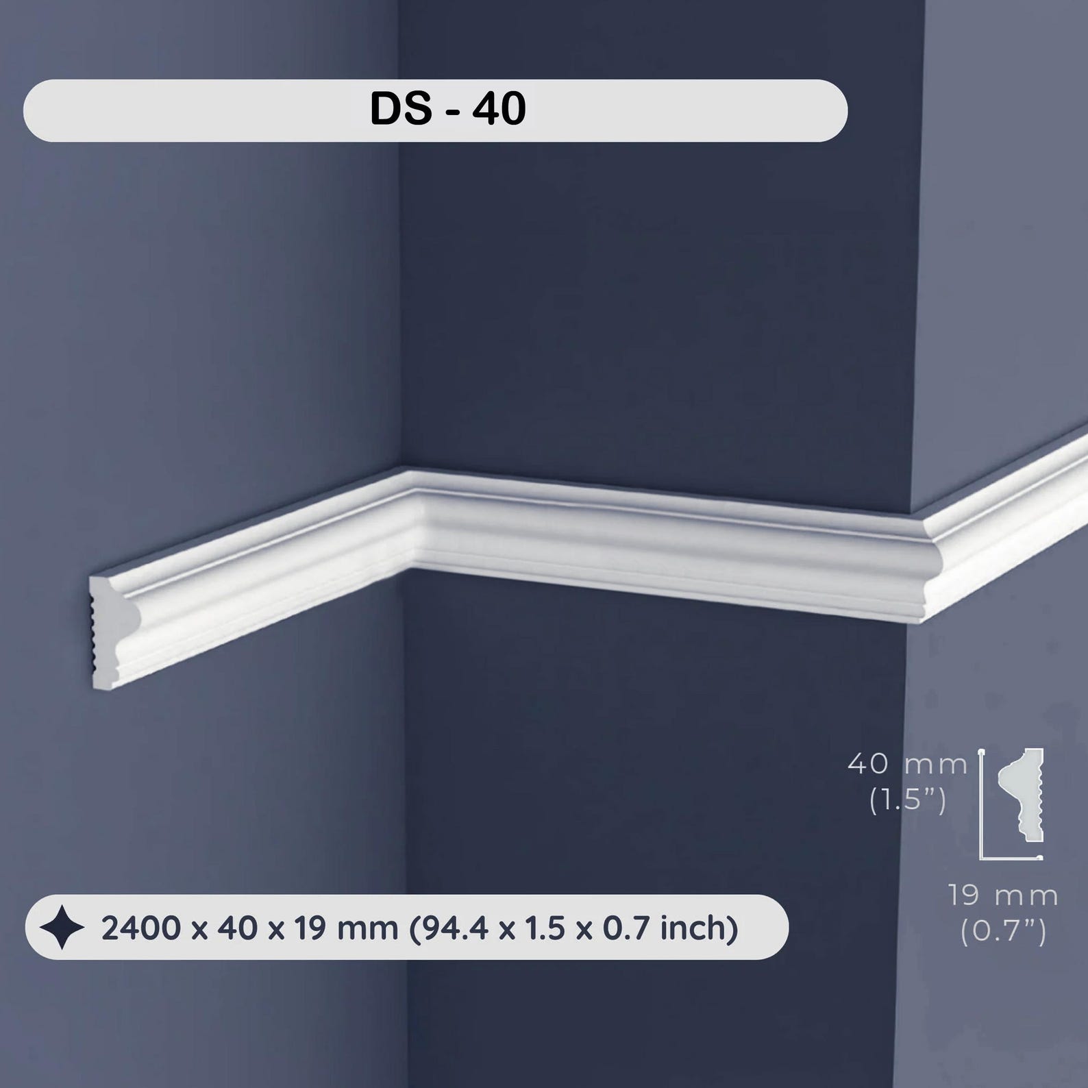Ready Assemble Wall Molding Frames, 4 Cm Frame Moldings Kit, Paintable ...