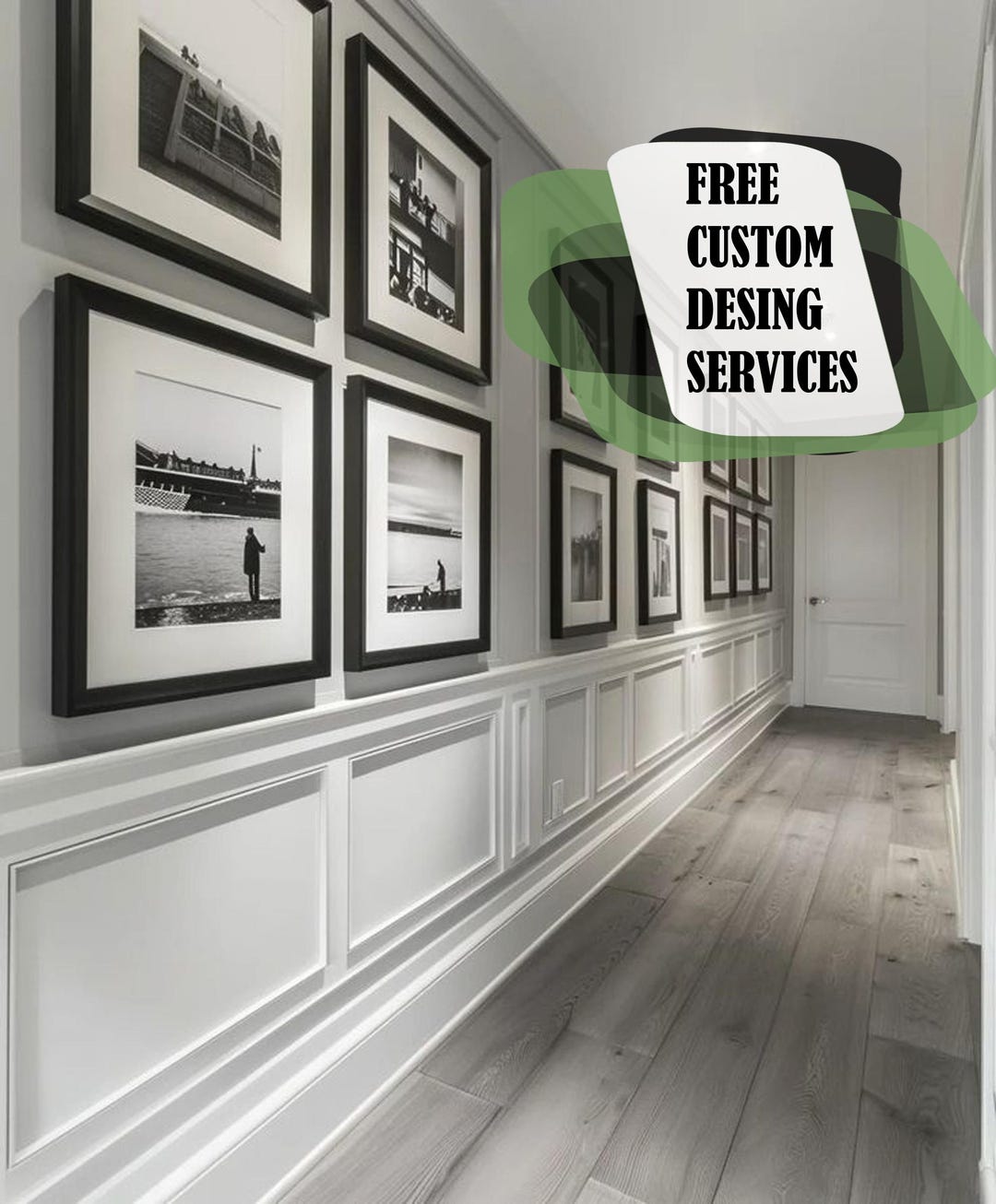 Half Wall Molding Frames, Wall Molding Kit,paintable White Molding, Pre ...