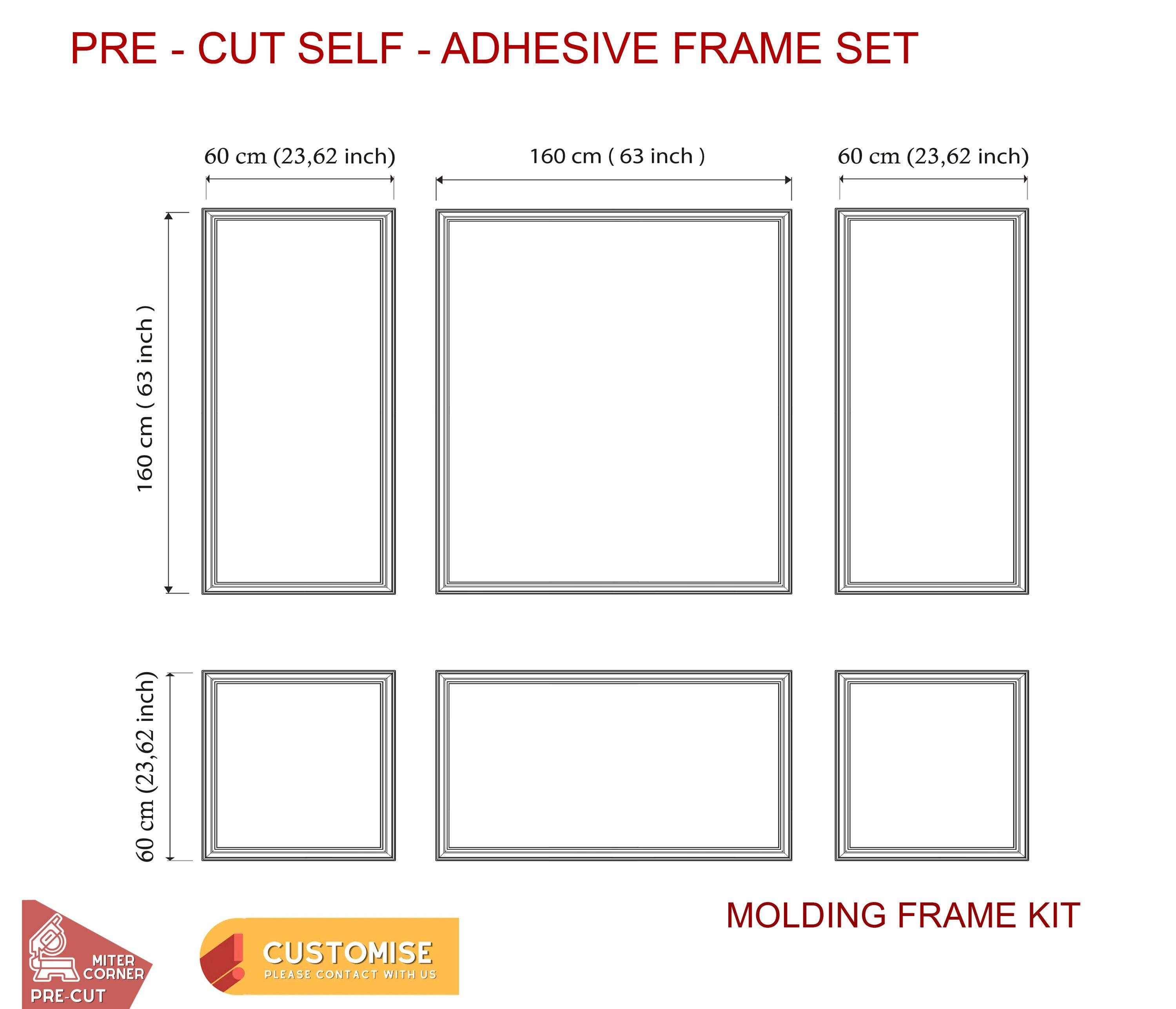 Ready Assemble Wall Molding Frames, 4 Cm Frame Moldings Kit, Paintable ...