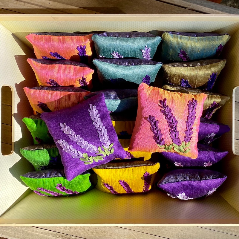 Lavender Sachet in Silk - Etsy