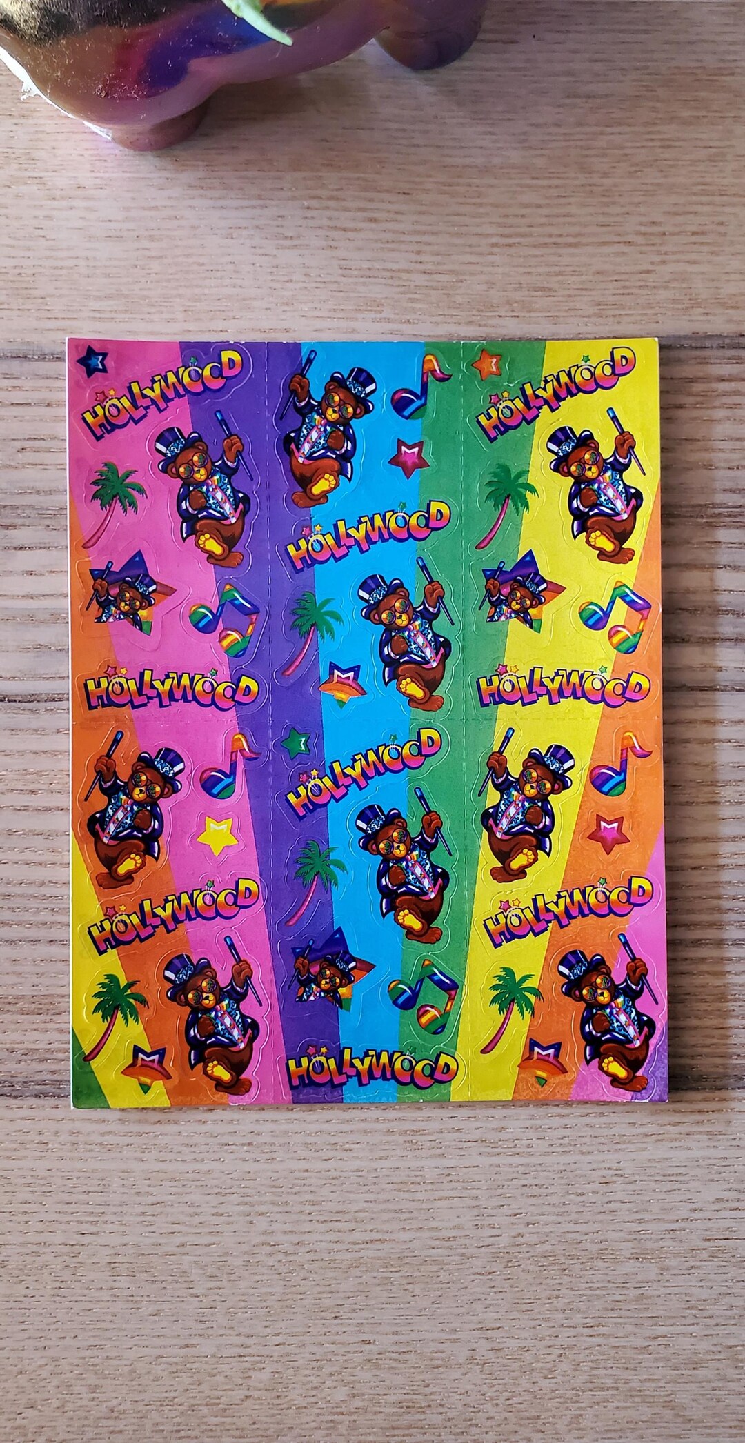 Rare Vintage Lisa Frank Hollywood Bear Sticker Sheet – Mint Condition ...