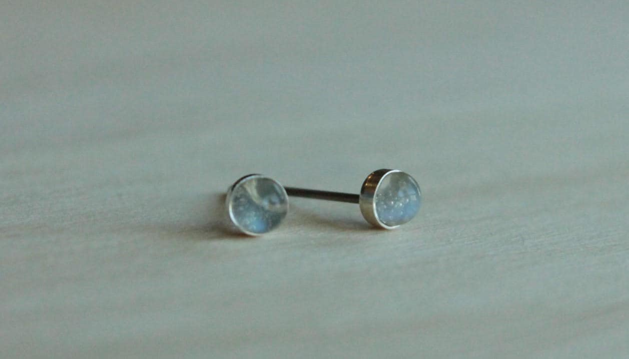 Adularia (ceylon Moonstone W/blue Flash) Gemstone 4mm Bezel Set on ...
