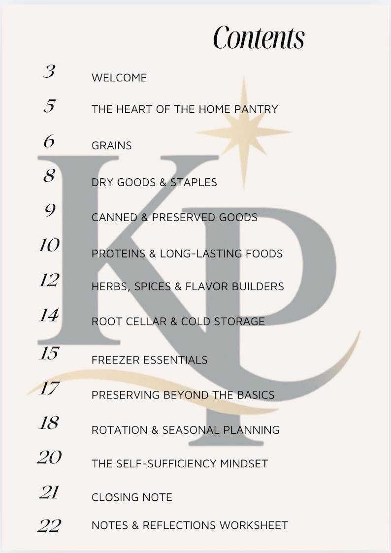 Prepper Pantry Checklist: Food Storage & Self-sufficiency Guide (PDF ...
