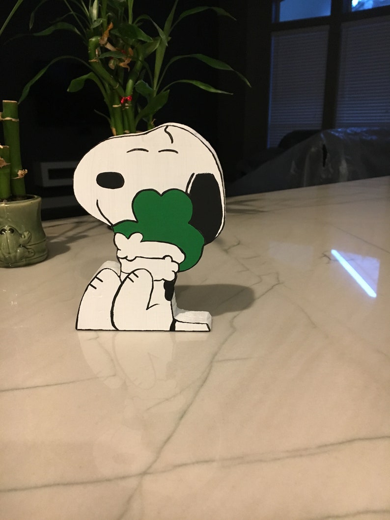 Snoopy Hugging Shamrock, Snoopy St. Patricks, - Etsy