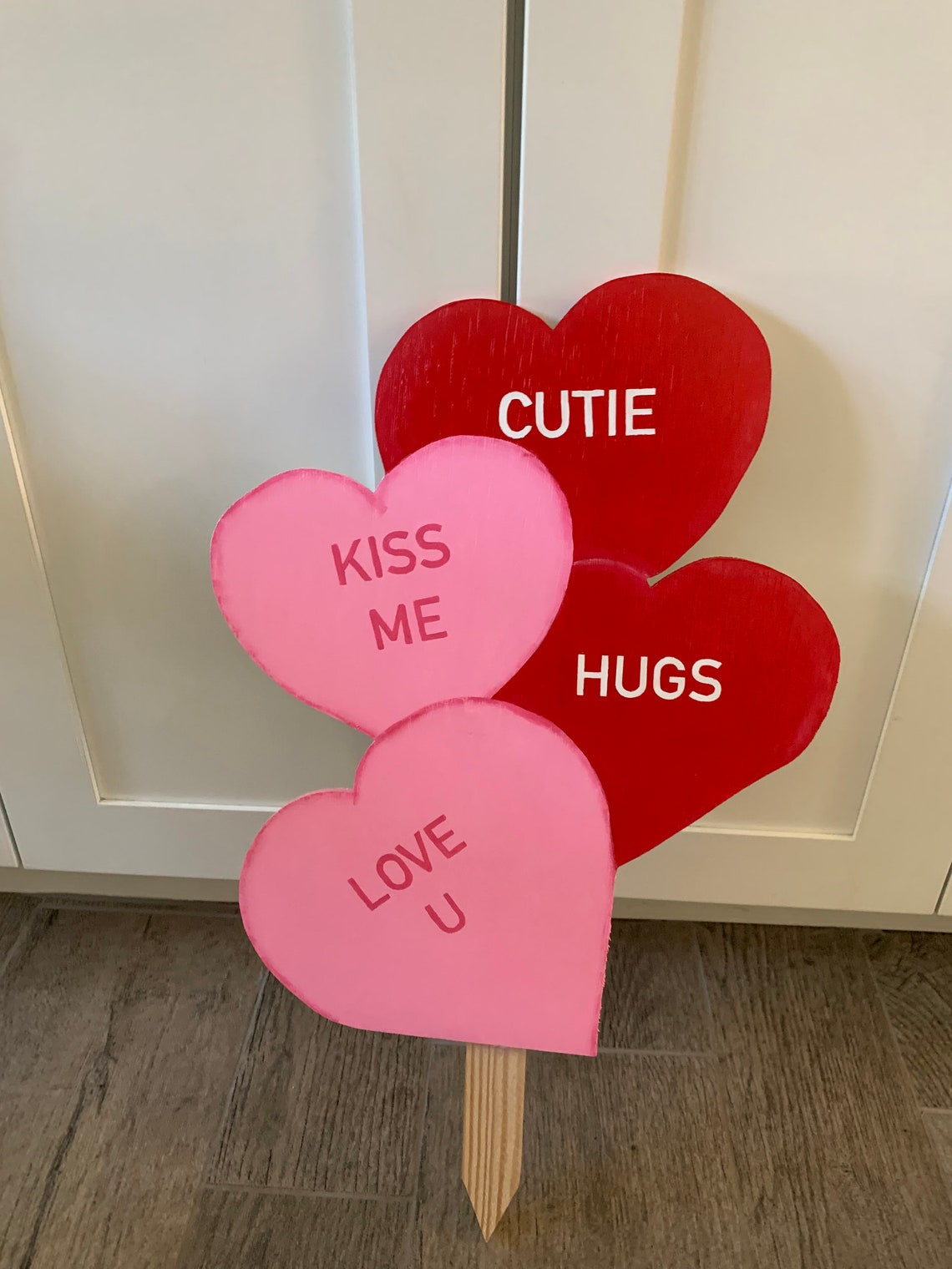 Stacked Candy Hearts Yard Stake Valentine Decoration - Etsy