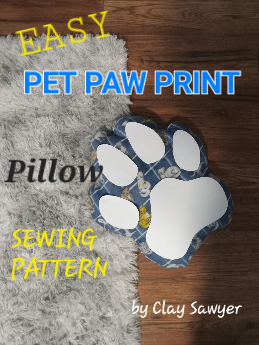 Pet Paw Print Pillow Sewing Pattern Digital Download - Etsy