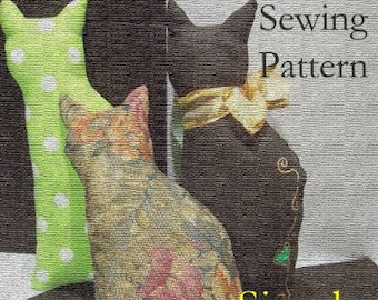 Stuffed Cat Sewing Pattern Vintage Quilt Cat Pillow Pattern PDF - Etsy