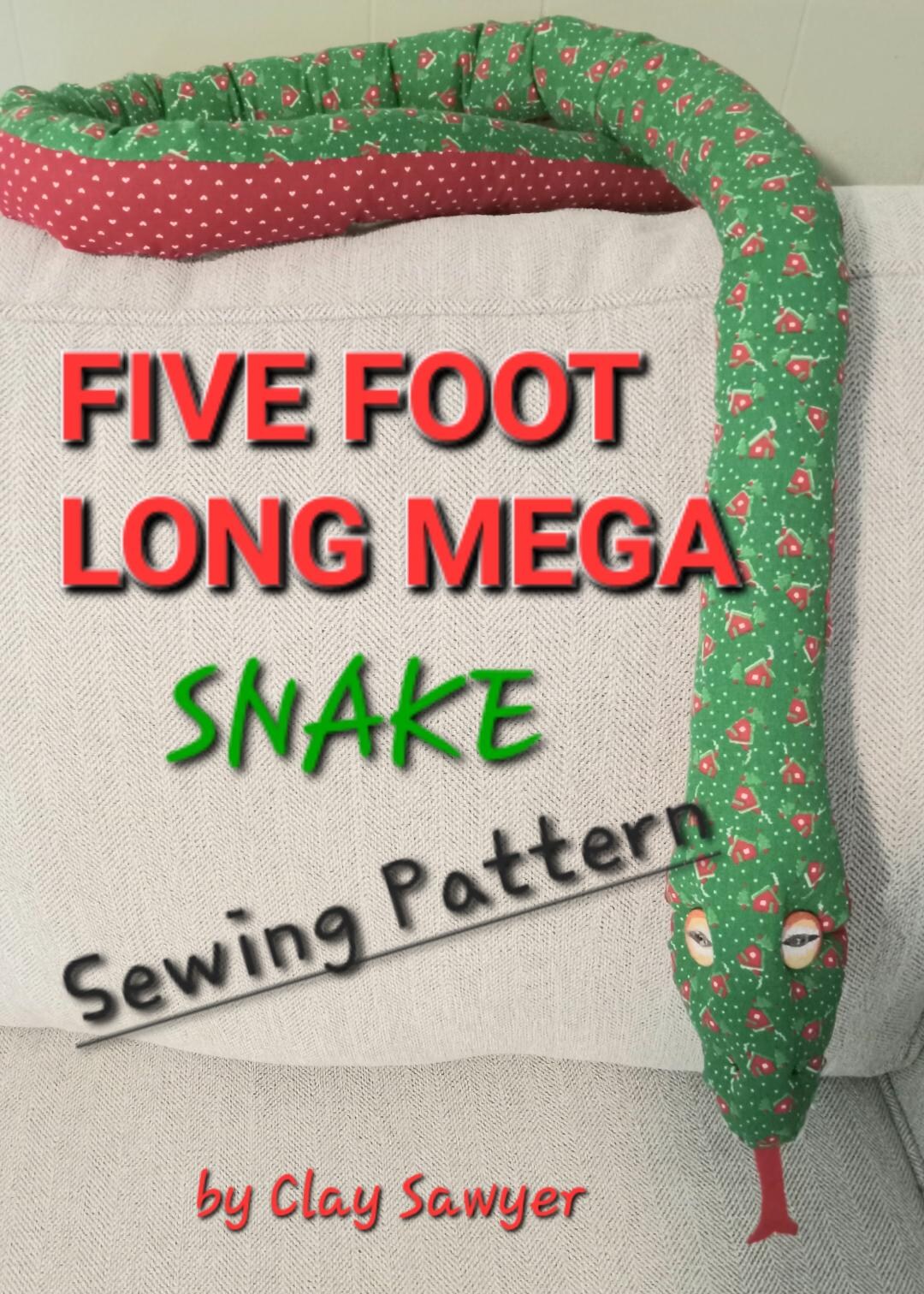 PDF New & Wild Five Foot Long Mega Snake Sewing Pattern Digital ...