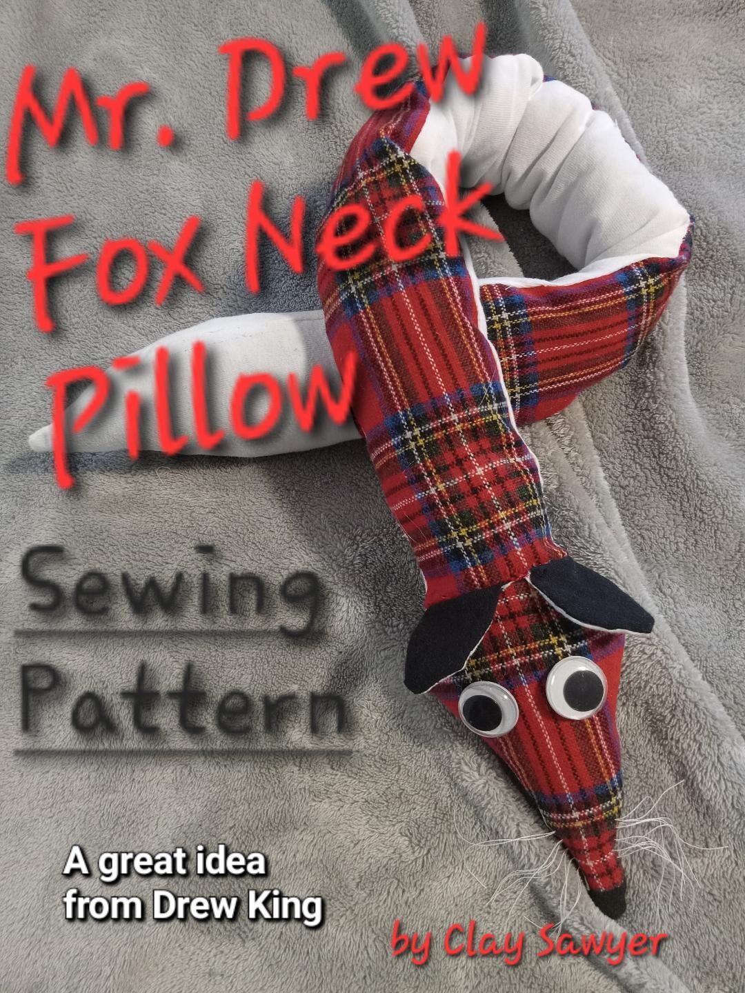Mr. Drew Fox Neck Pillow Sewing Pattern Digital Download - Etsy