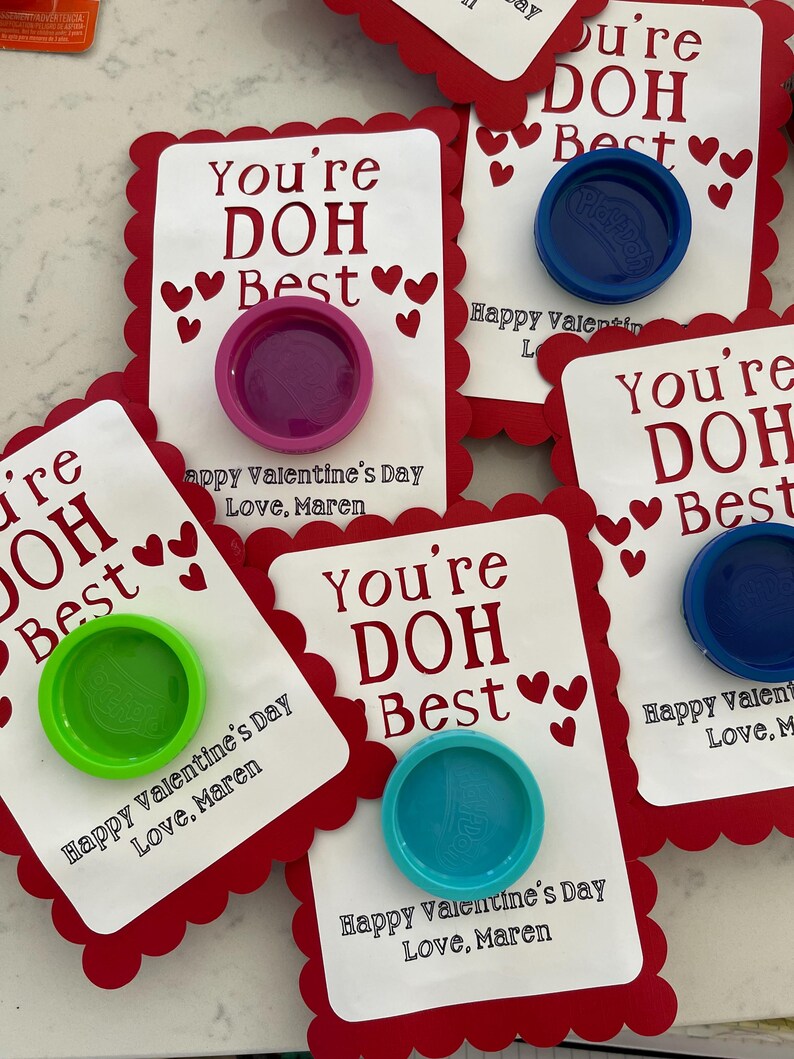 Play-doh Valentine's Cards - Etsy