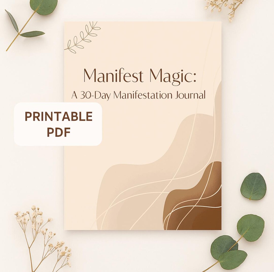30-page Manifestation Journal Printable PDF - Law of Attraction Planner ...
