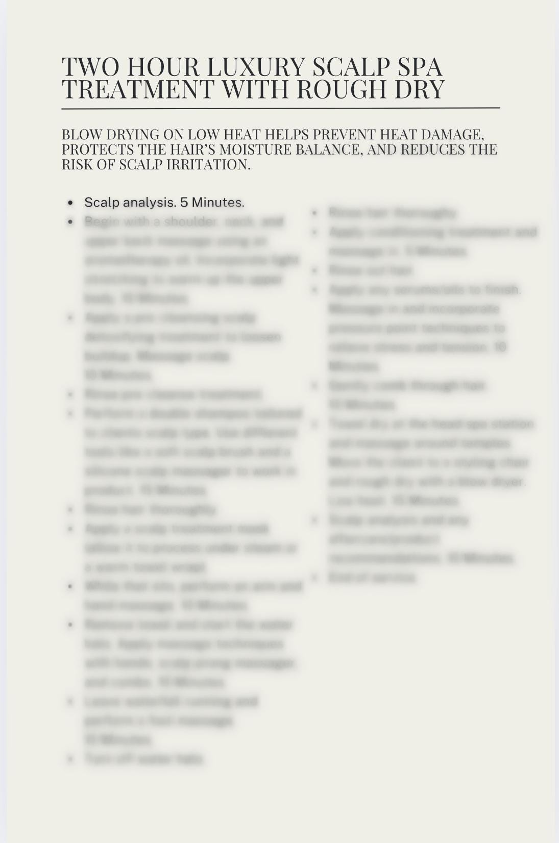 Scalp Spa Protocols - Etsy