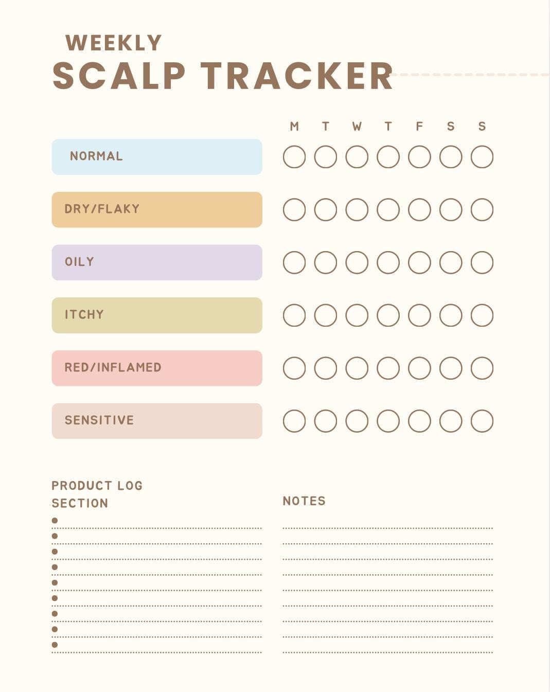 Scalp Health Tracker for Hair Health - Etsy