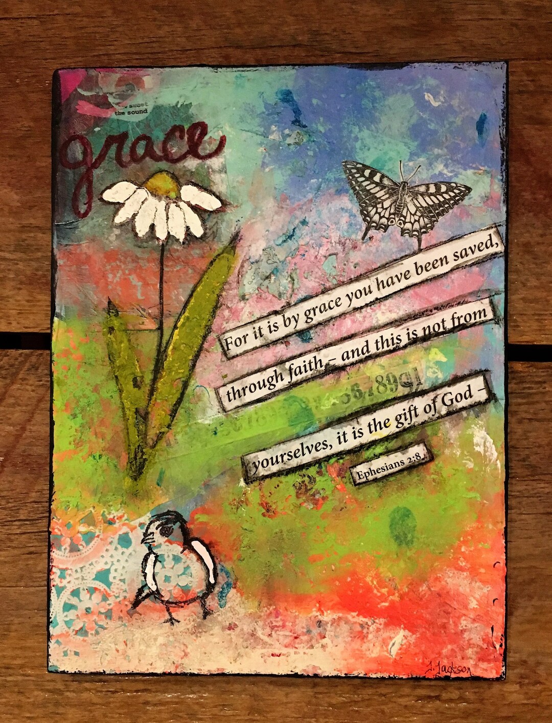 Collage Art, Mixed Media, Original, Titled "grace" - Etsy