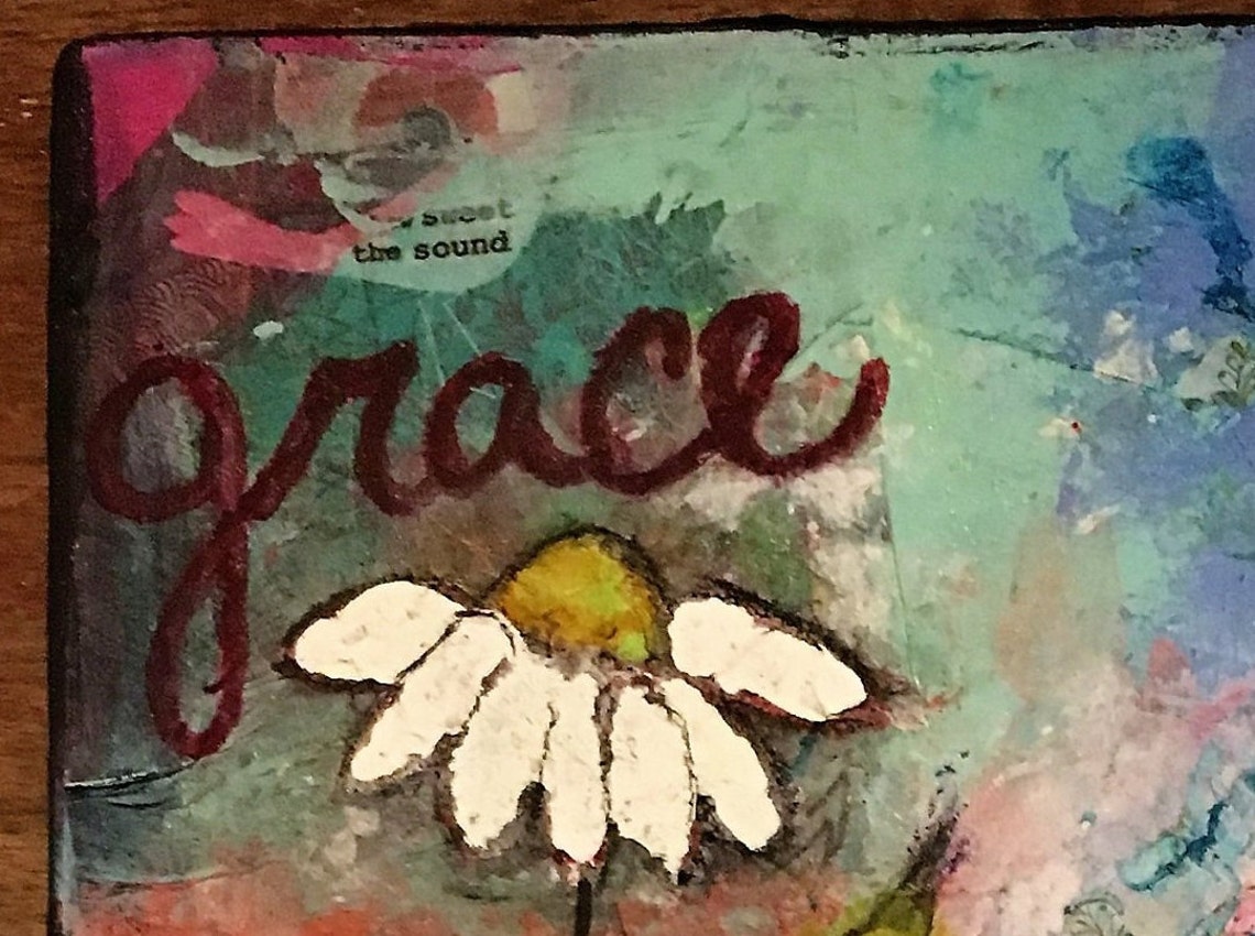Collage Art Mixed Media Original Titled grace - Etsy