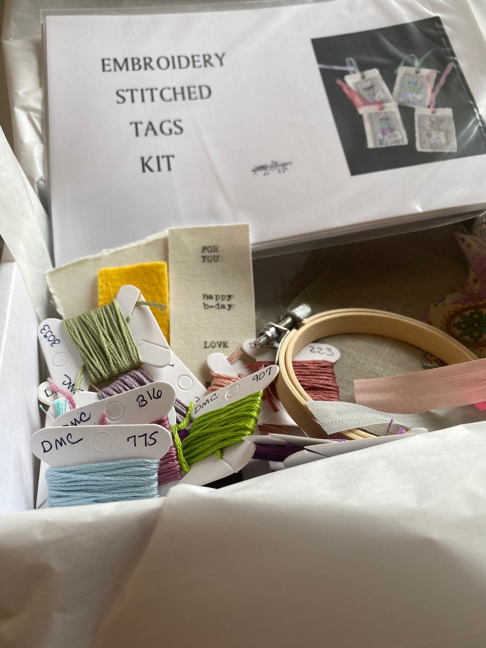 Embroidery Kit embroidery Stitched Tags - Etsy