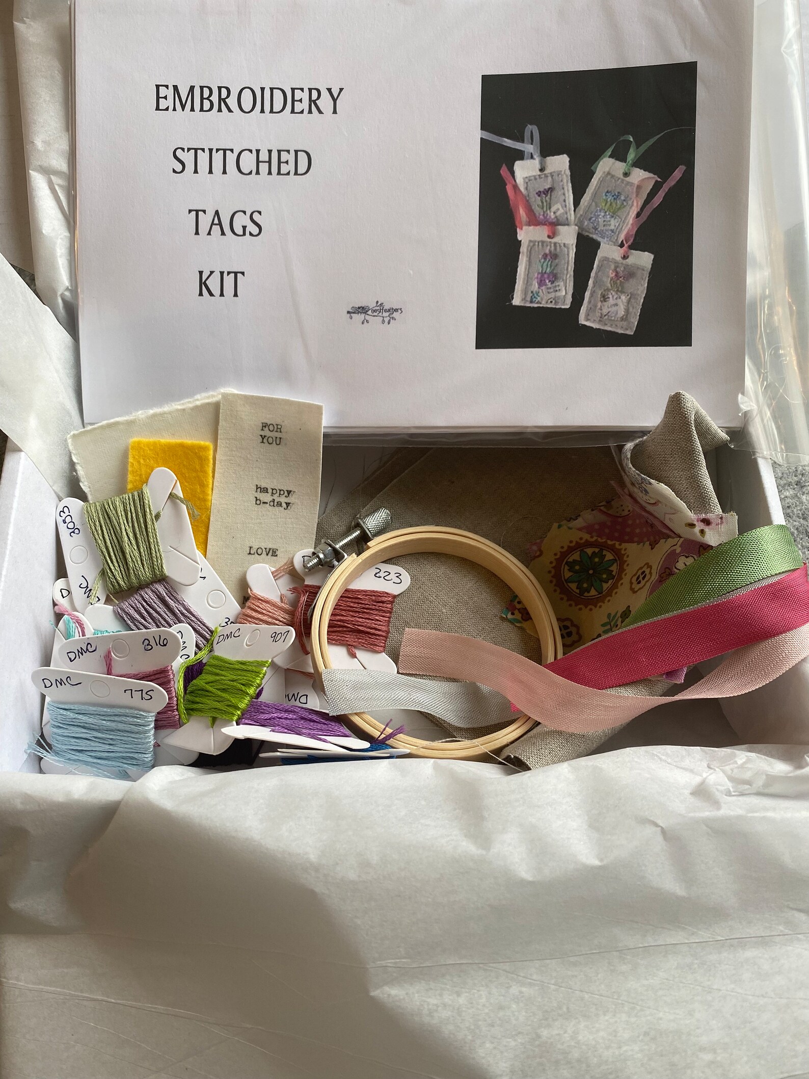 Embroidery Kit embroidery Stitched Tags - Etsy