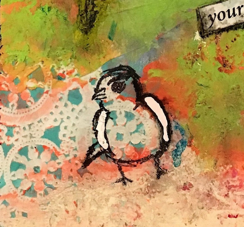 Collage Art Mixed Media Original Titled grace - Etsy