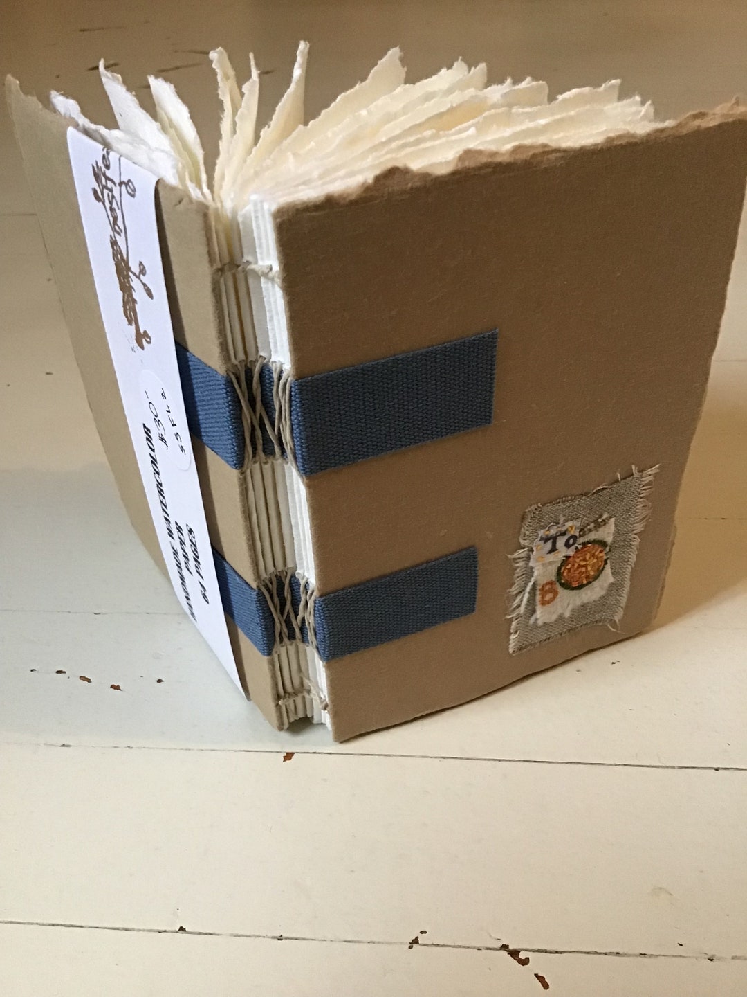 Khaki Handmade Paper French Link Journal Handmade Paper Cover With Slow ...