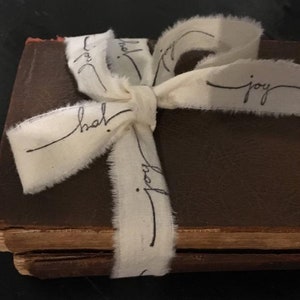 Hand Stamped Muslin Ribbon - Etsy