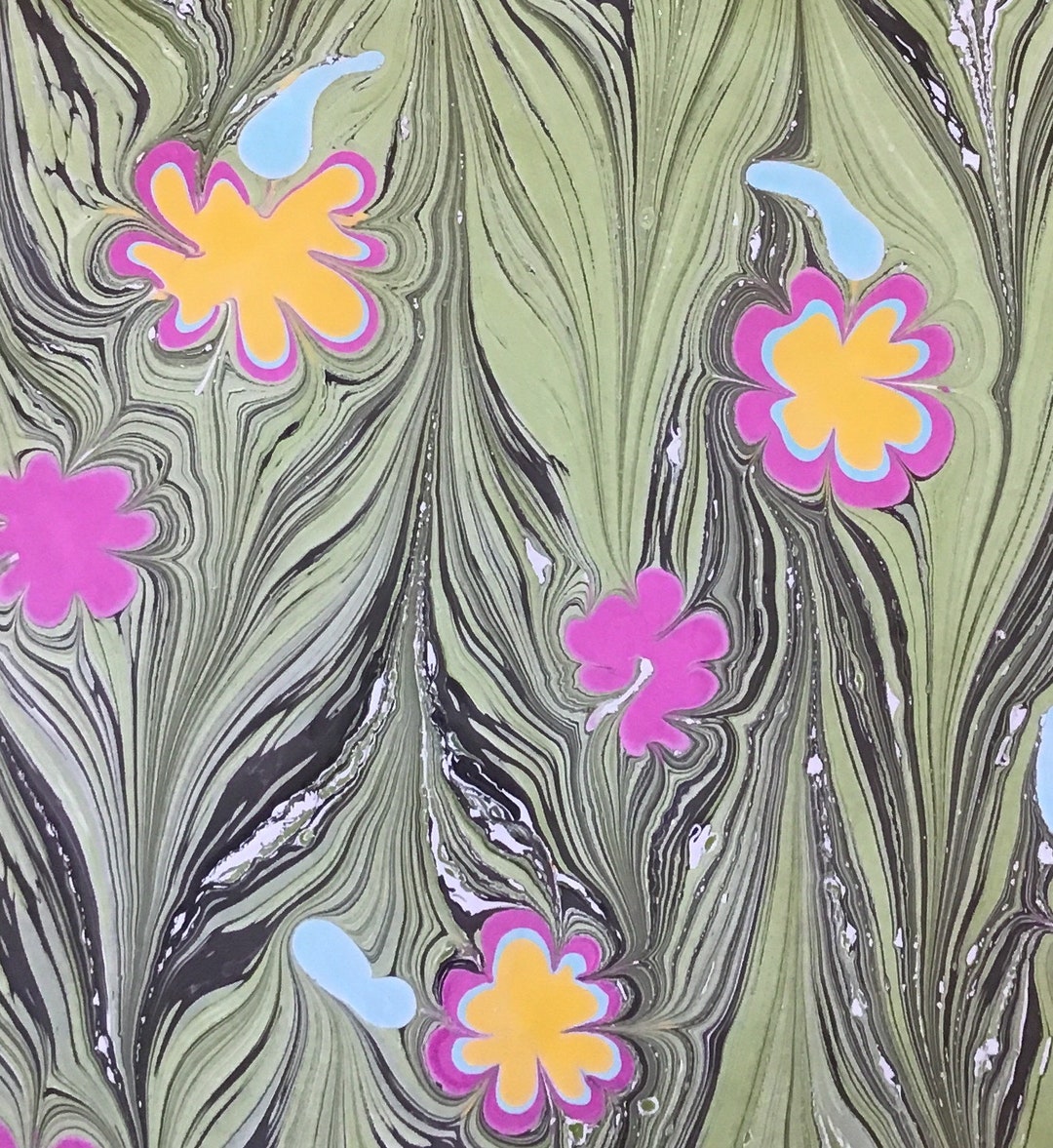 Marbled Paper Sheet #492 - Etsy