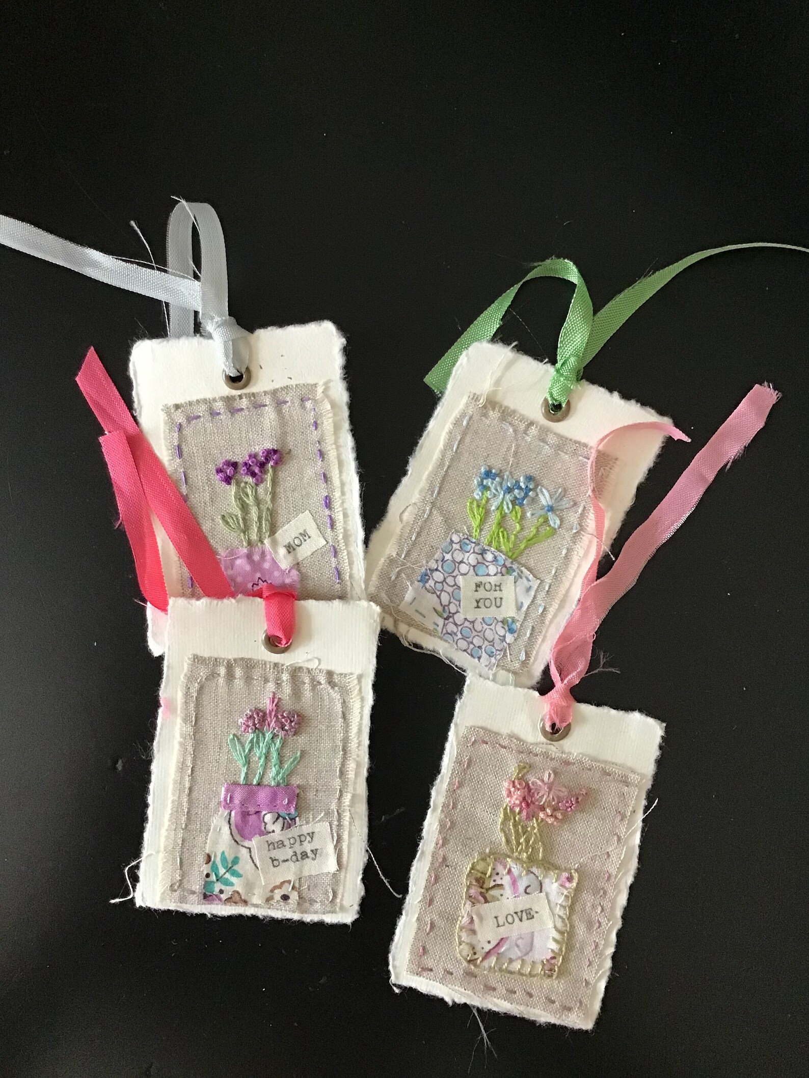 Embroidery Kit embroidery Stitched Tags - Etsy