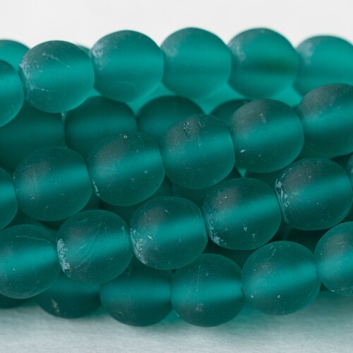 6mm Round Sea Glass Beads Jewelry Making Supply Frosted - Etsy