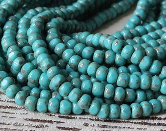Turquoise seed bead | Etsy