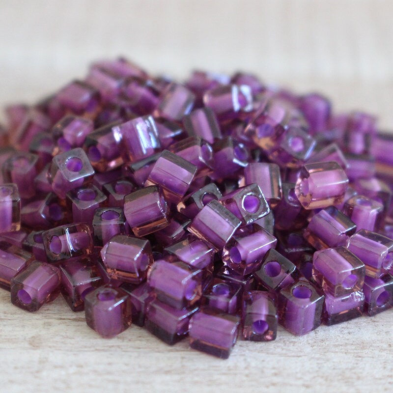 4mm Miyuki Cube Beads for Jewelry Making Color Lined Cube | Etsy