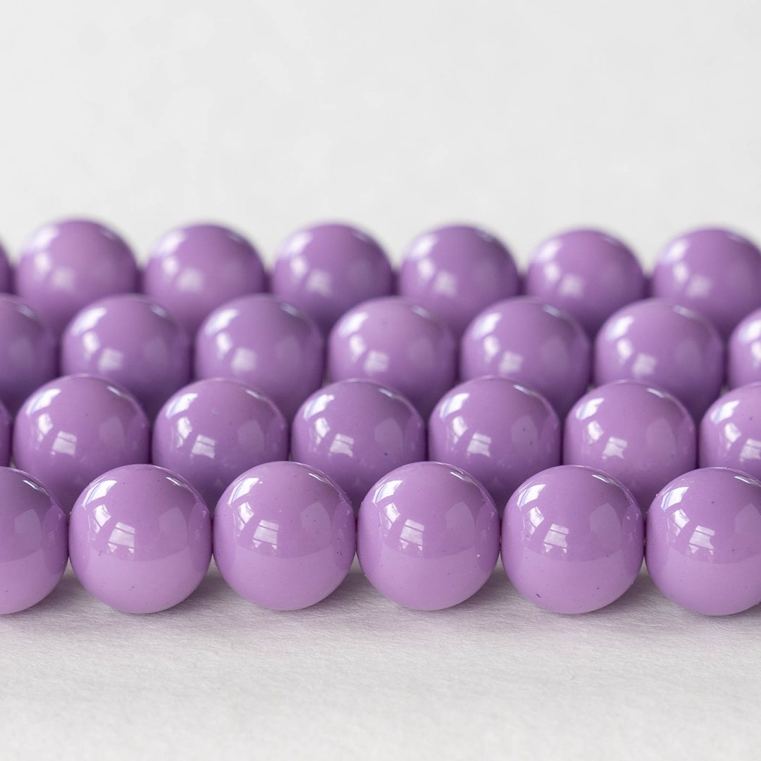 20 - 10mm Round Glass Beads for Jewelry Making - 10mm Druk - Opaque ...