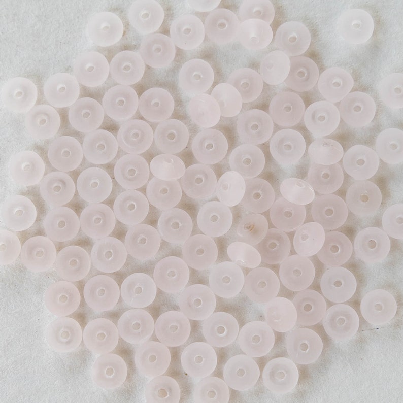 4mm Rondelles Cultured Sea Glass Beads Spacer Disk - Etsy