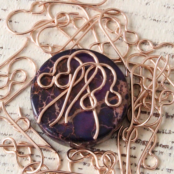 Rose Gold Ear Wires Rose Gold Filled Ear Hooks Tierra Cast | Etsy