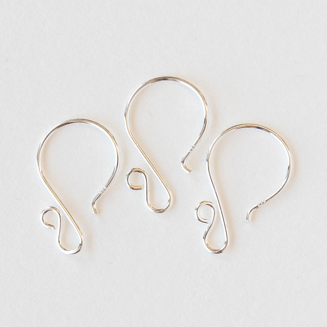 20g Fancy Sterling Silver Ear Wires - Silver Findings - 2 or 5 Pair - Etsy