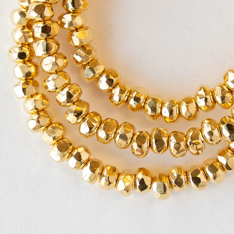 Gold Glass Beads - Etsy