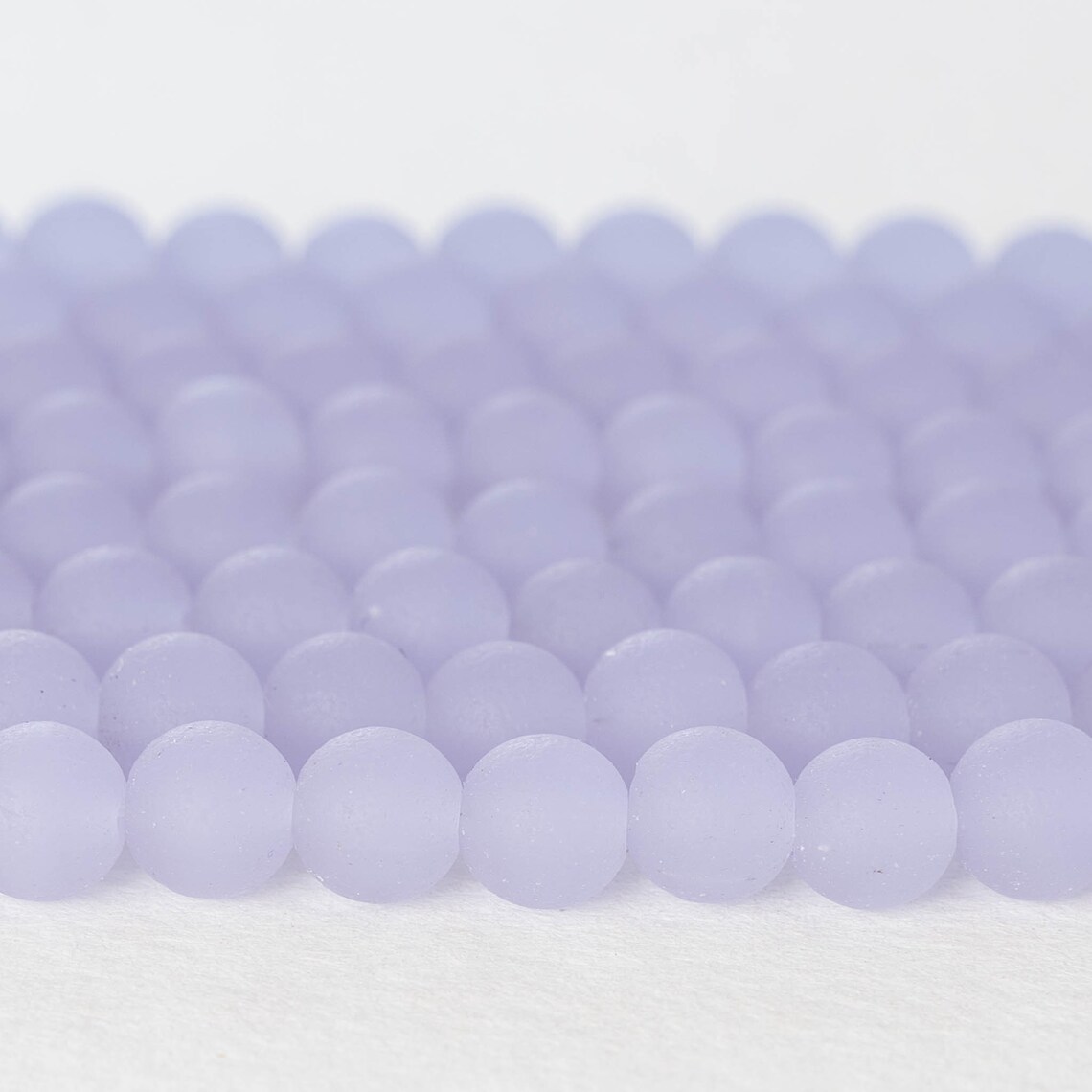 8mm Round Sea Glass Beads for Jewelry Making Supply - Frosted Glass ...