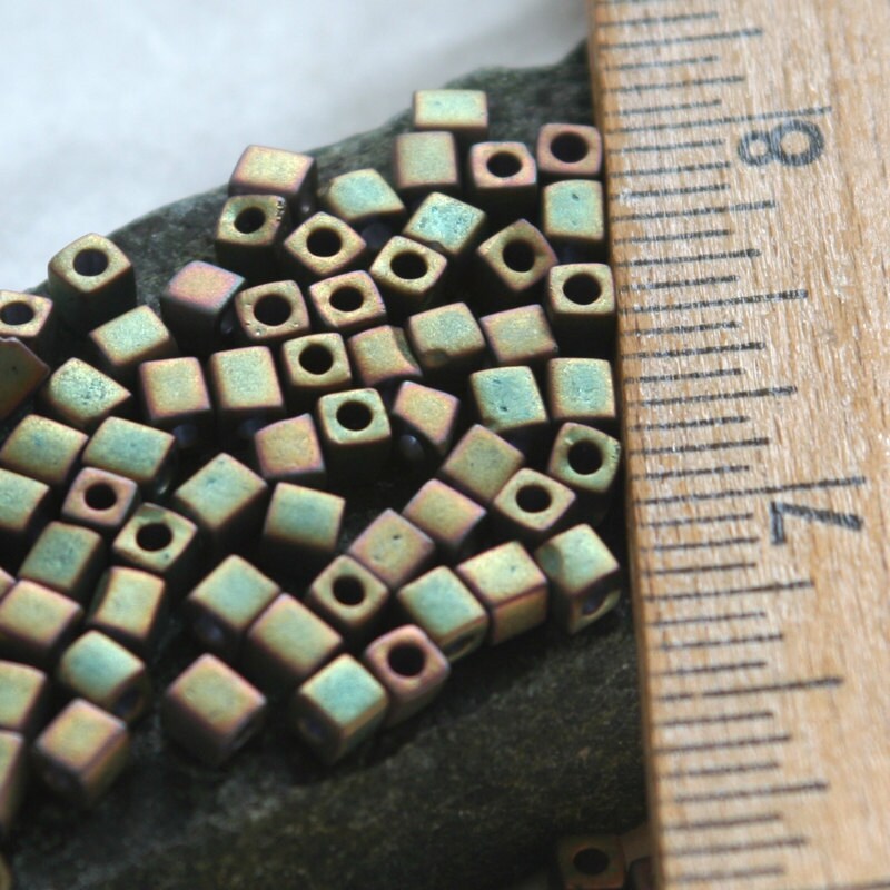 4mm Cube Beads for Jewelry Making - Miyuki - Square Beads - Matte ...