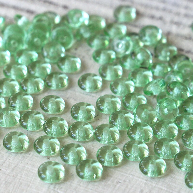 4mm Smooth Rondelle Beads Jewelry Making Supply Glass | Etsy