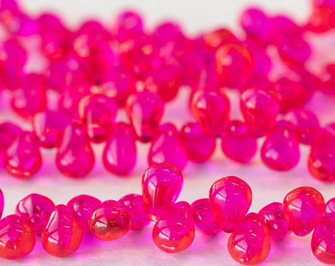 6x9mm Glass Teardrop Beads for Jewelry Making - Czech Glass Beads ...