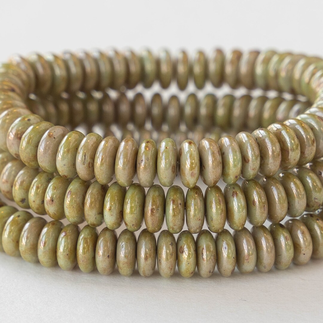 6mm Smooth Glass Rondelle Beads for Jewelry Making Czech Glass Beads ...