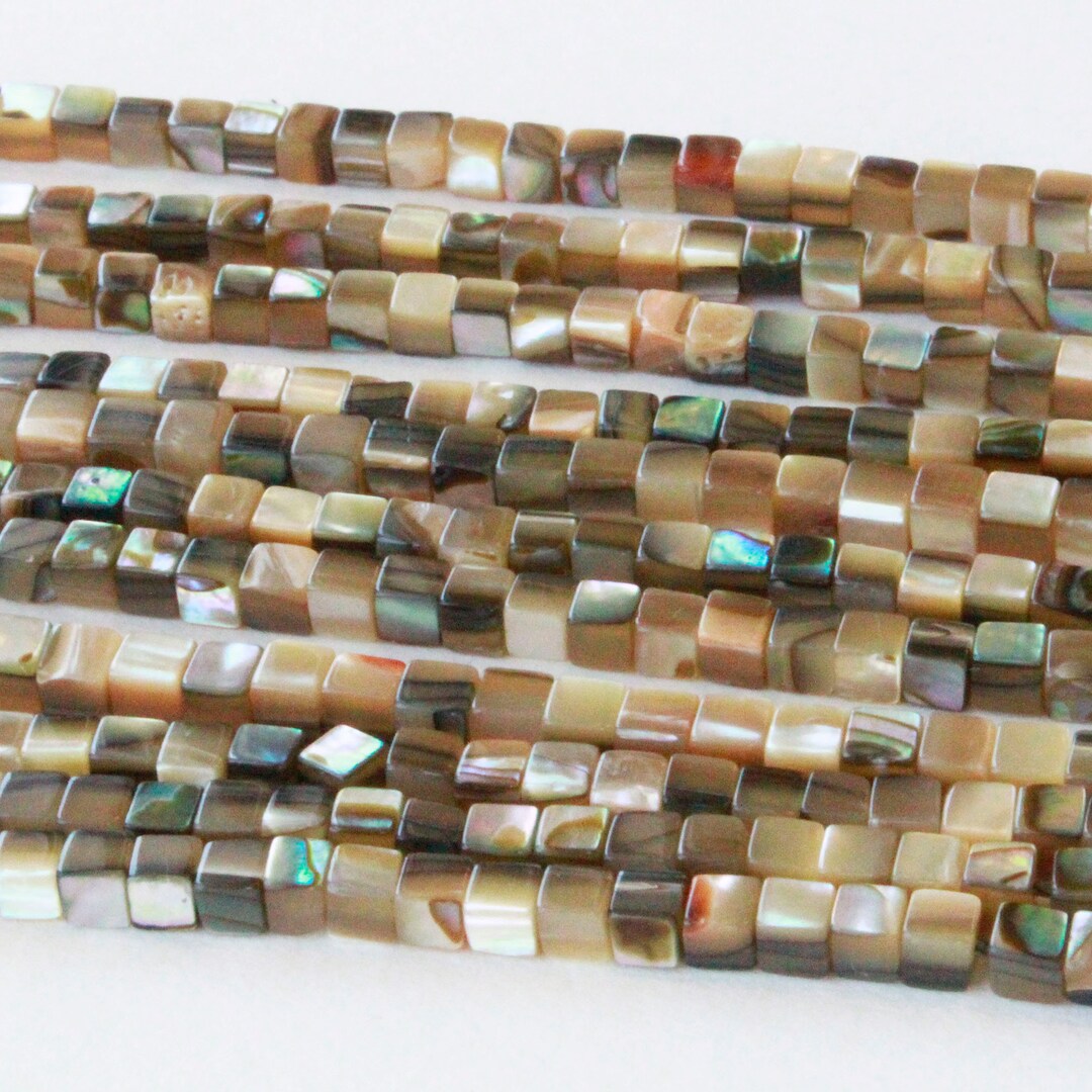 3mm Abalone Cube Beads Sea Shell Beads for Jewelry Making Abalone Beads ...