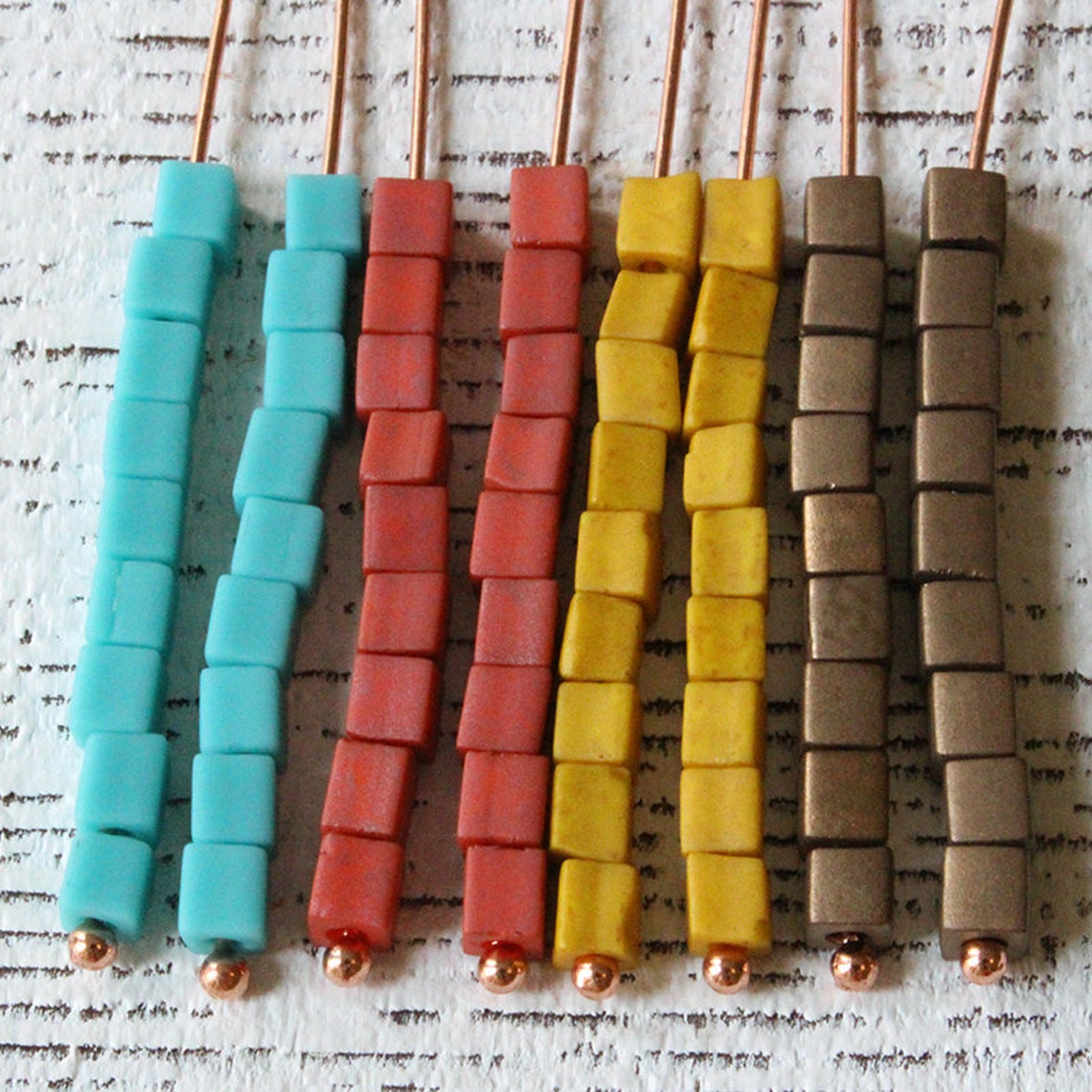 4mm Miyuki Cube Beads for Jewelry Making Opaque Mustard | Etsy