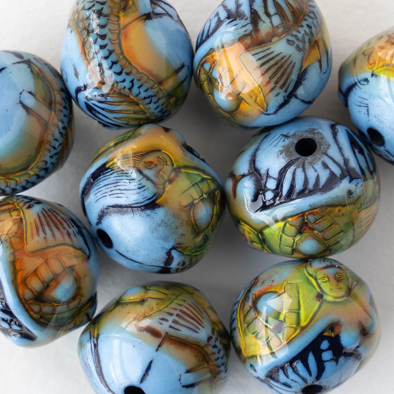 16mm Color Changing Mood Beads - Mermaid - 1 Beads - Etsy